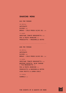 Menus – Haunt Manchester