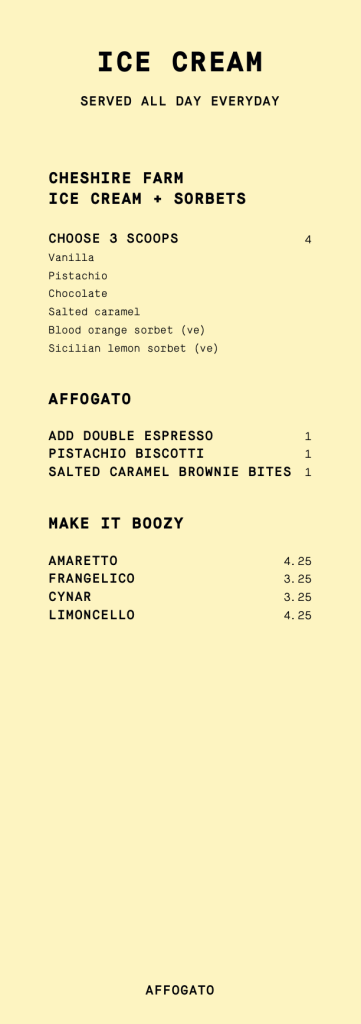 Menus – Haunt Manchester