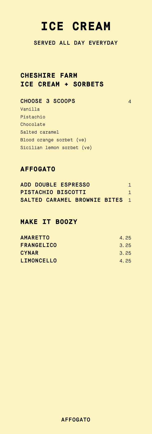 Menus – Haunt Manchester